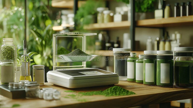 Laboratory Scale Displaying Precise Measurements of Green Powder ...