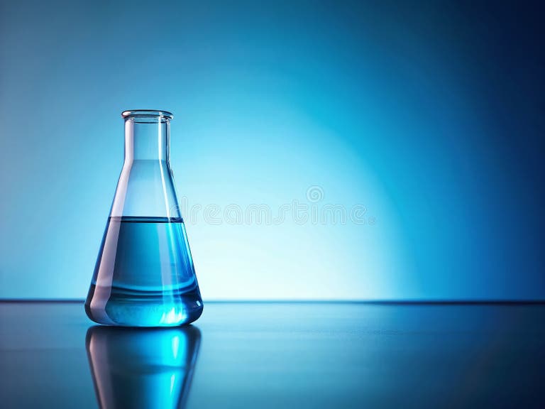 Laboratory Science Experiment Setup Clear Beakers on a White Table ...