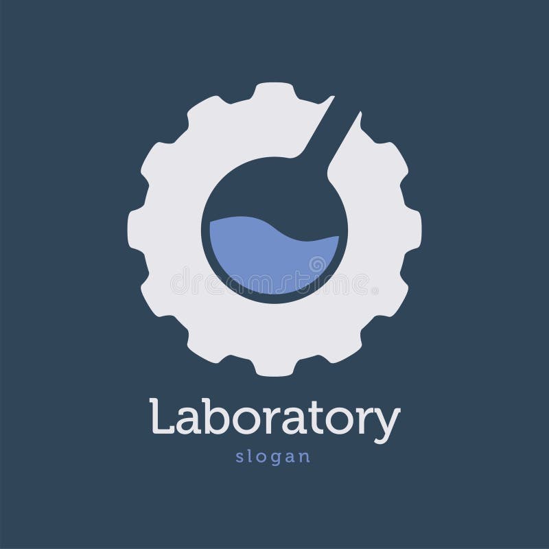 Laboratory Science Logo Design Stock Vector - Illustration of factory ...