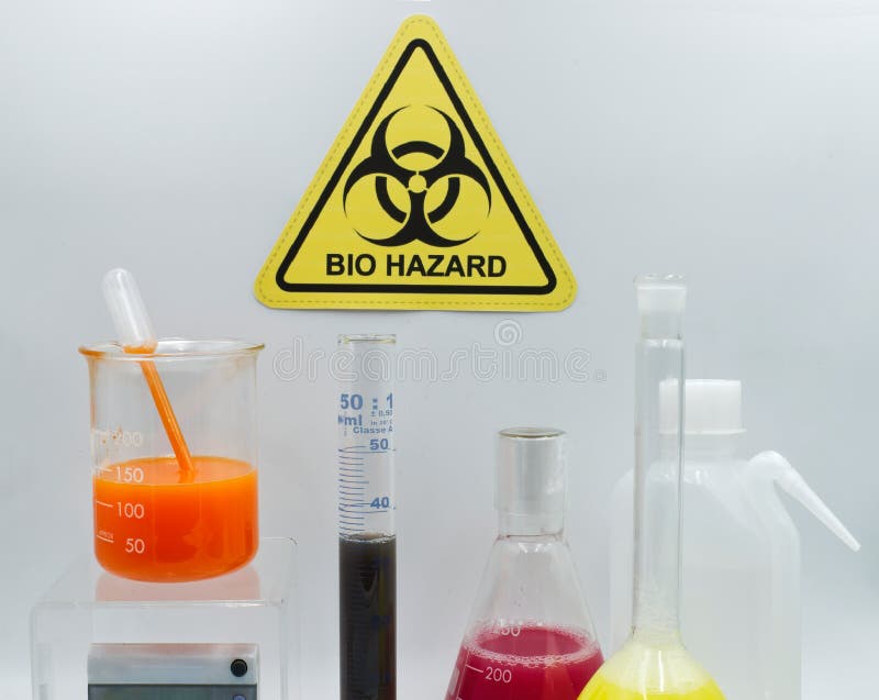 Laboratory for Scientific Experiments with Biohazard Sign Isolated on ...