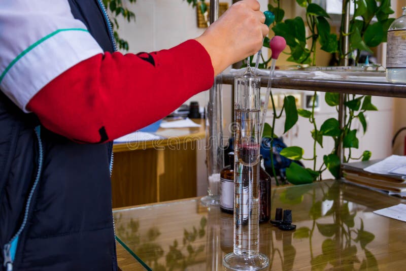 Laboratory stock photo. Image of equipment, experiment - 208658996