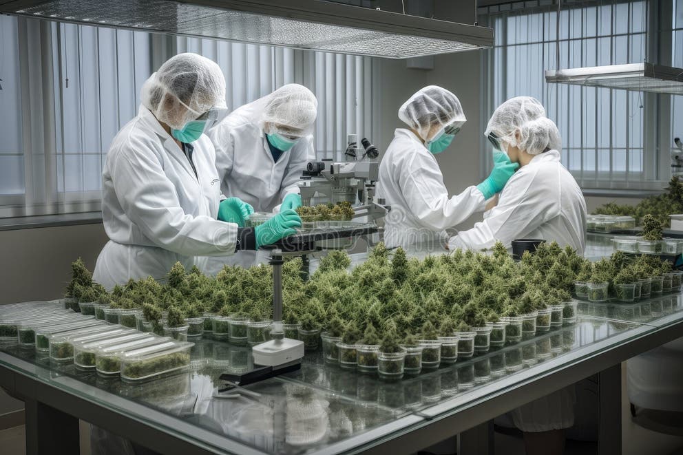 Laboratory, with Scientists Testing the Effects of Medical Marijuana on ...