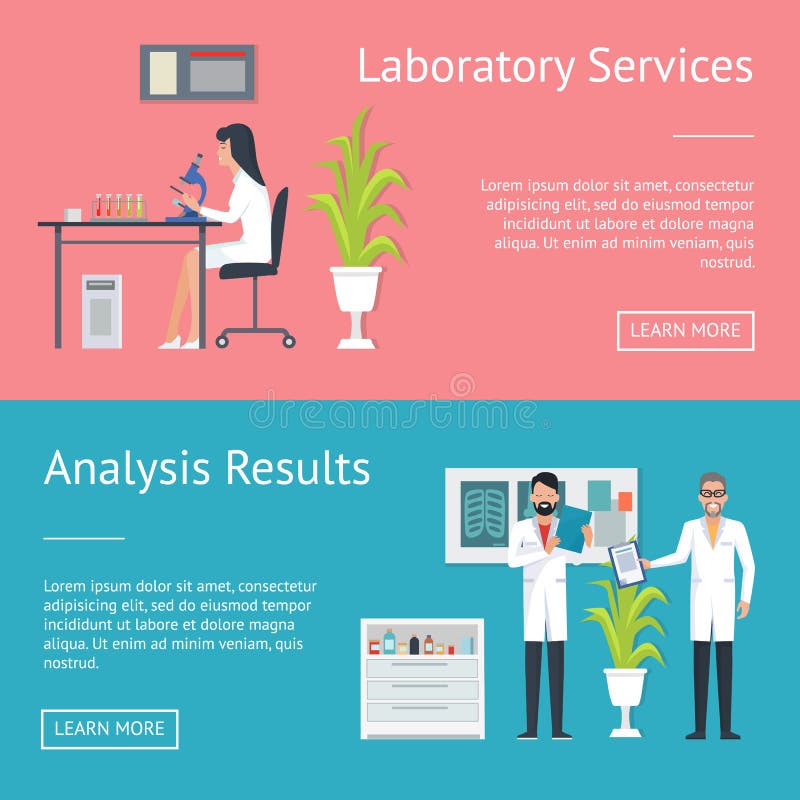 Laboratory Service and Results Vector Illustration Stock Vector ...