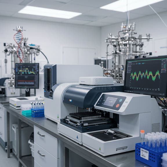 Laboratory Setting Featuring Advanced Analytical Equipment: a DNA ...