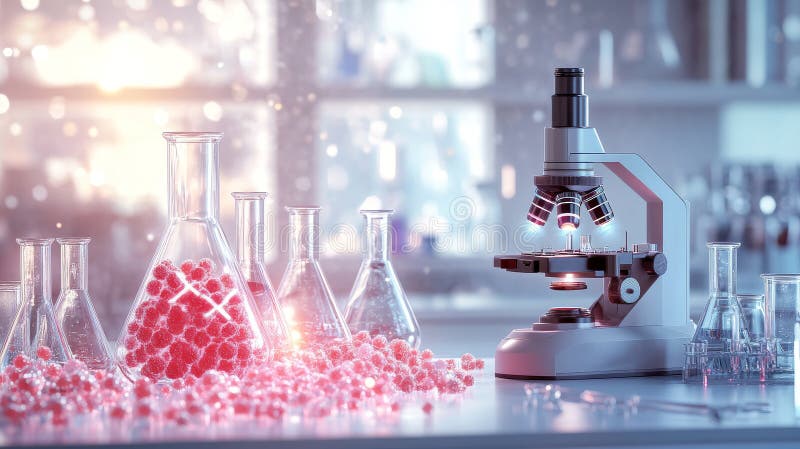 In a Laboratory Setting, Scientific Research Cultures Cells in a Petri ...