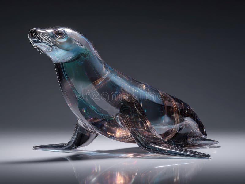 Laboratory Setting, Semi-transparent Seal on Platform, Centrally ...