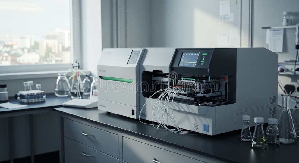 Laboratory Setting with a Sophisticated Analytical Machine on a Counter ...
