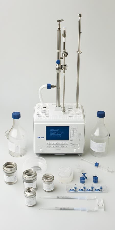 Laboratory Setup with Equipment and Containers Stock Illustration ...