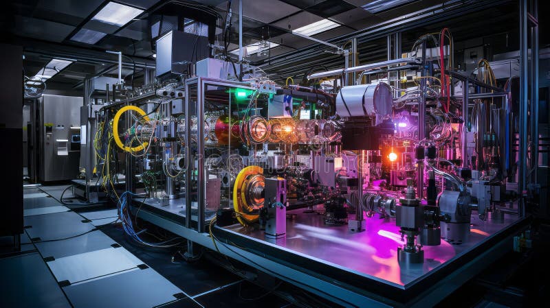 Laboratory Setup for Particle Physics Experiments Stock Illustration ...