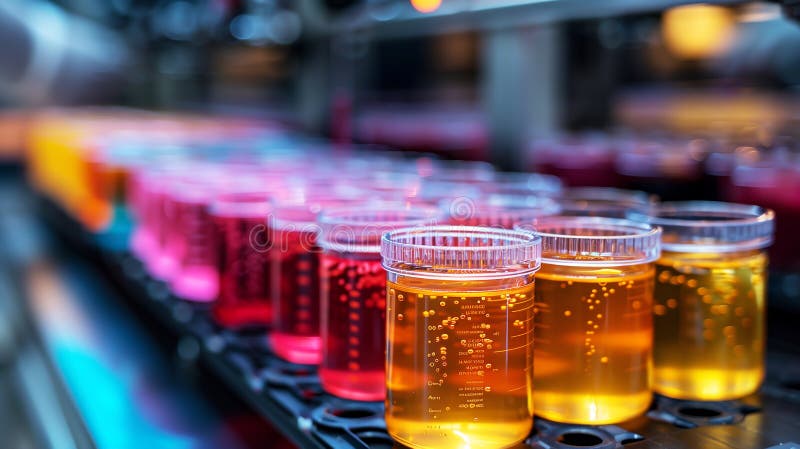 Laboratory Setup for Serum Testing and Analysis Stock Illustration ...