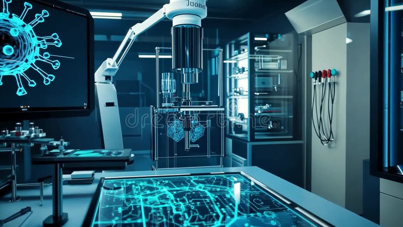 Laboratory Setup Showcasing Advanced Technology for Virus Research and ...