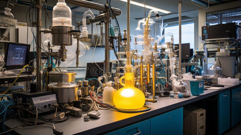 A Laboratory Setup for Studying Nuclear Reactions Stock Illustration ...