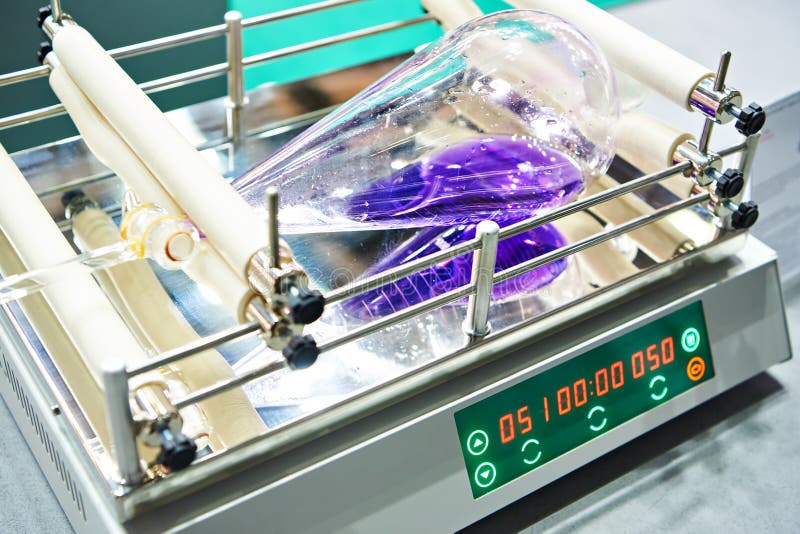 Laboratory Heating Stove Plate with Flasks in Sand Stock Image - Image ...