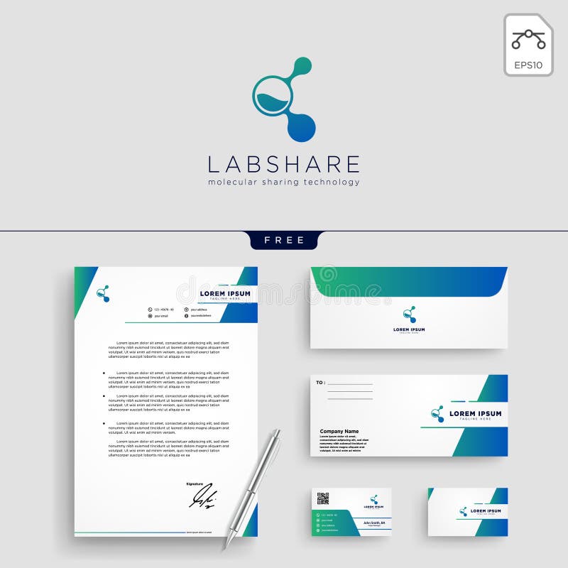Laboratory Share Technology Logo Template Stock Vector - Illustration ...