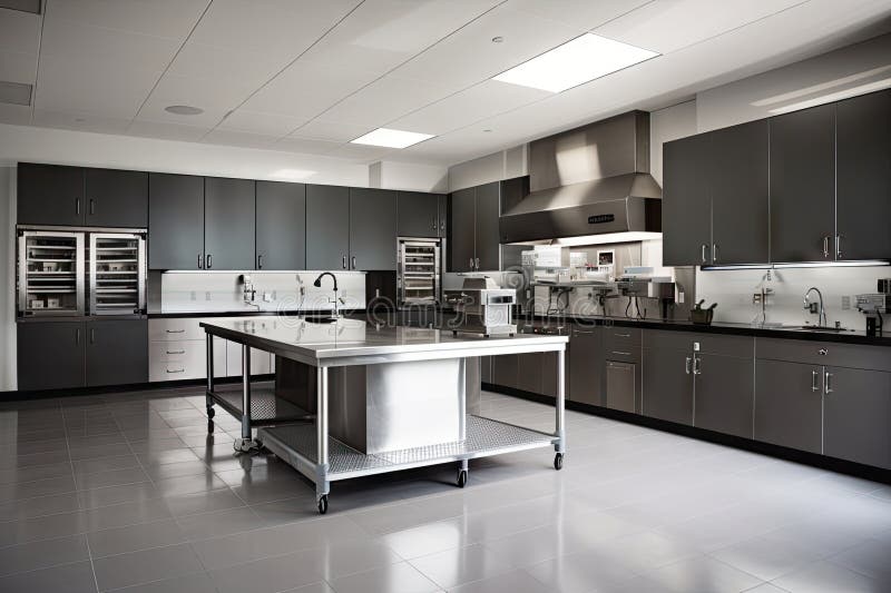 Laboratory with Sleek and Modern Design, Featuring Clean Lines and ...