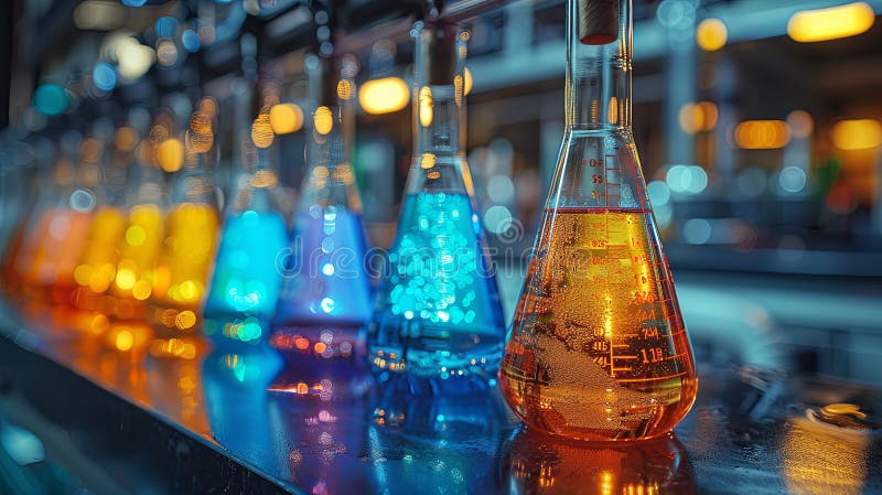 Laboratory Spectrum Science in Color Stock Illustration - Illustration ...