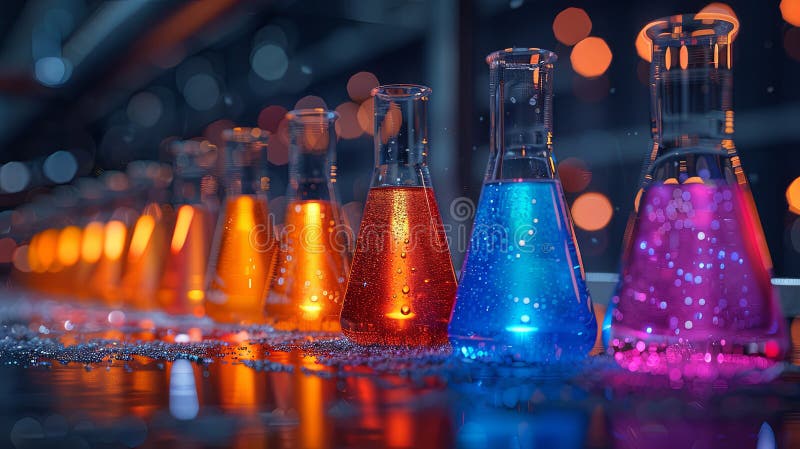 Laboratory Spectrum Science in Color Stock Illustration - Illustration ...