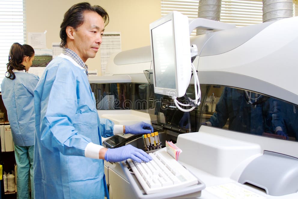 Laboratory Staff Processing Specimens Stock Photo - Image of ...