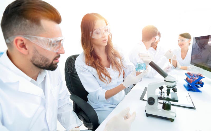 Laboratory Staff in the Workplace Stock Photo - Image of biotechnology ...