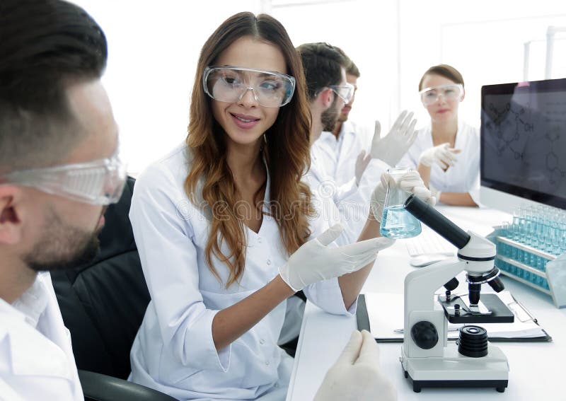 Laboratory Staff in the Workplace Stock Image - Image of medical ...