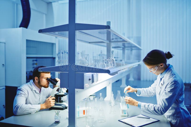Laboratory studies stock photo. Image of microscope, clinic - 69775290