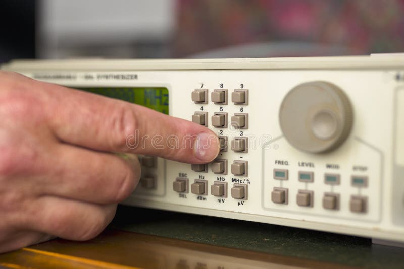 Laboratory Synthesizer for Radio Testing Stock Image - Image of ...