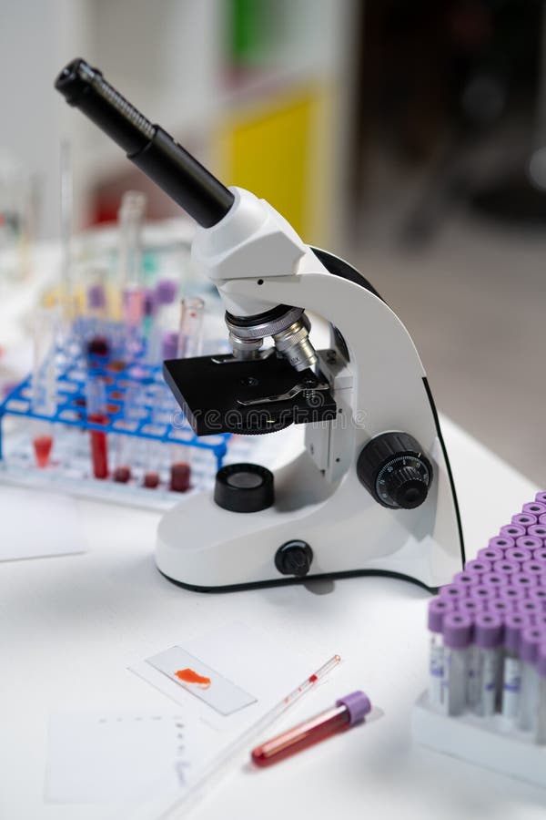 A laboratory table stock image. Image of microbiology - 177324459