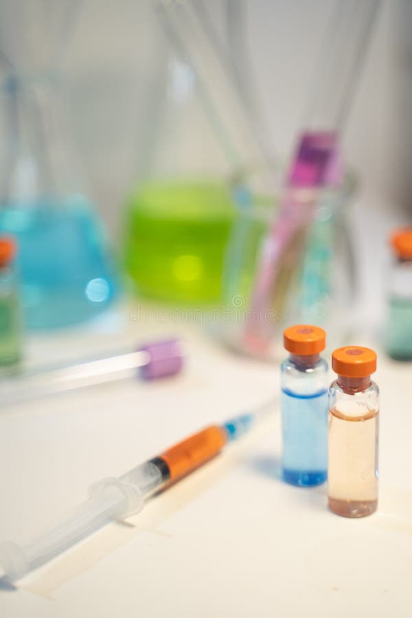 A laboratory table stock image. Image of glass, science - 177323021