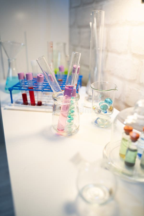 A laboratory table stock image. Image of scientific - 177323721