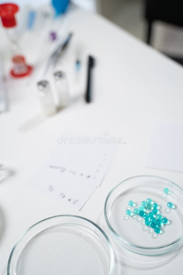 A laboratory table stock photo. Image of beaker, analyzing - 177323796