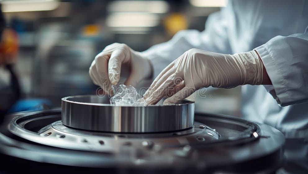Laboratory Technician Handling Samples in a Scientific Environment ...
