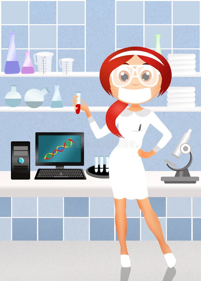 Laboratory technician stock illustration. Illustration of experiment ...
