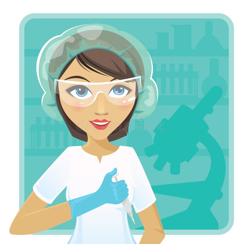 Laboratory technician stock vector. Illustration of chemistry - 62808845