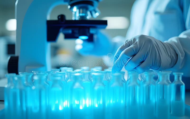 Laboratory Technician Makes Microscopic Bacteriological Examination ...