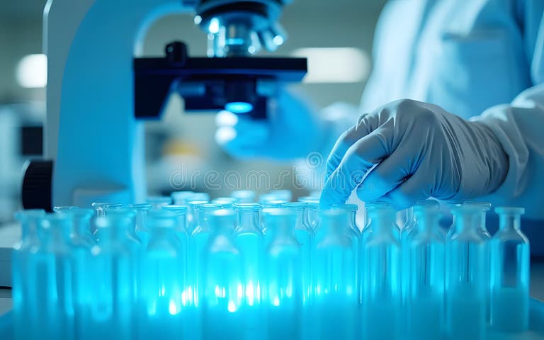 Laboratory Technician Makes Microscopic Bacteriological Examination ...