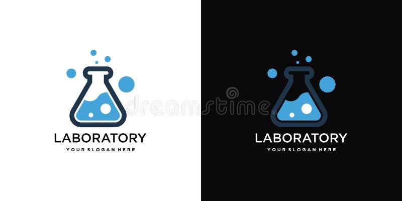 Laboratory Template Logo Design with a Unique Shape Stock Illustration ...