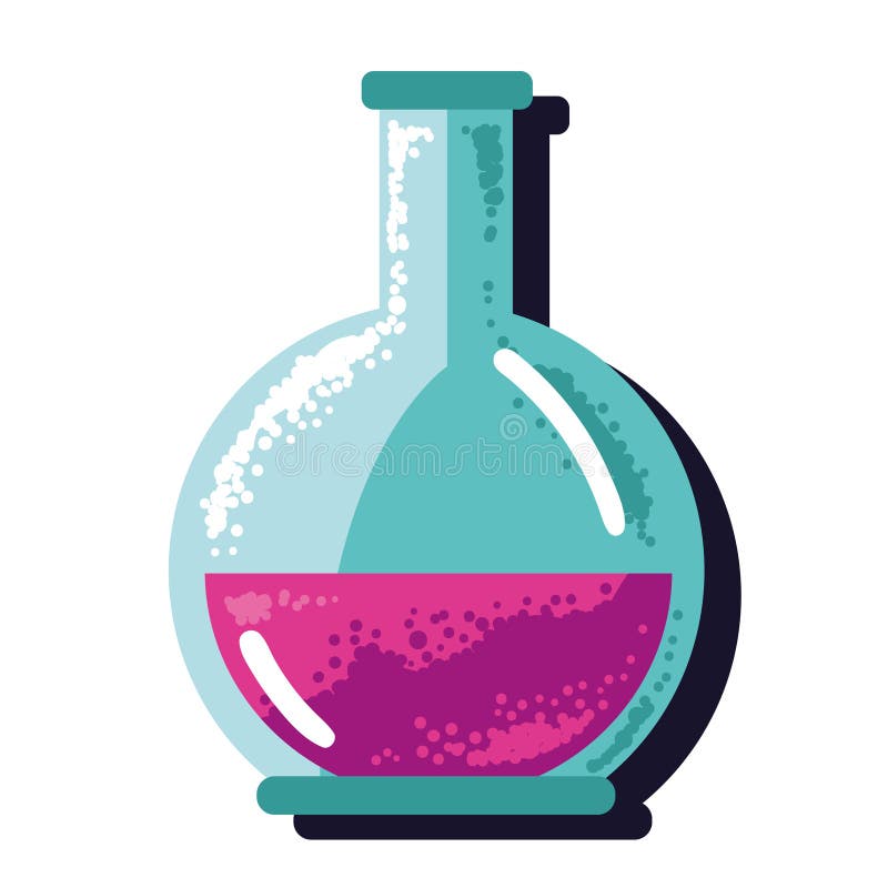 Laboratory test flask stock vector. Illustration of medicine - 283940627