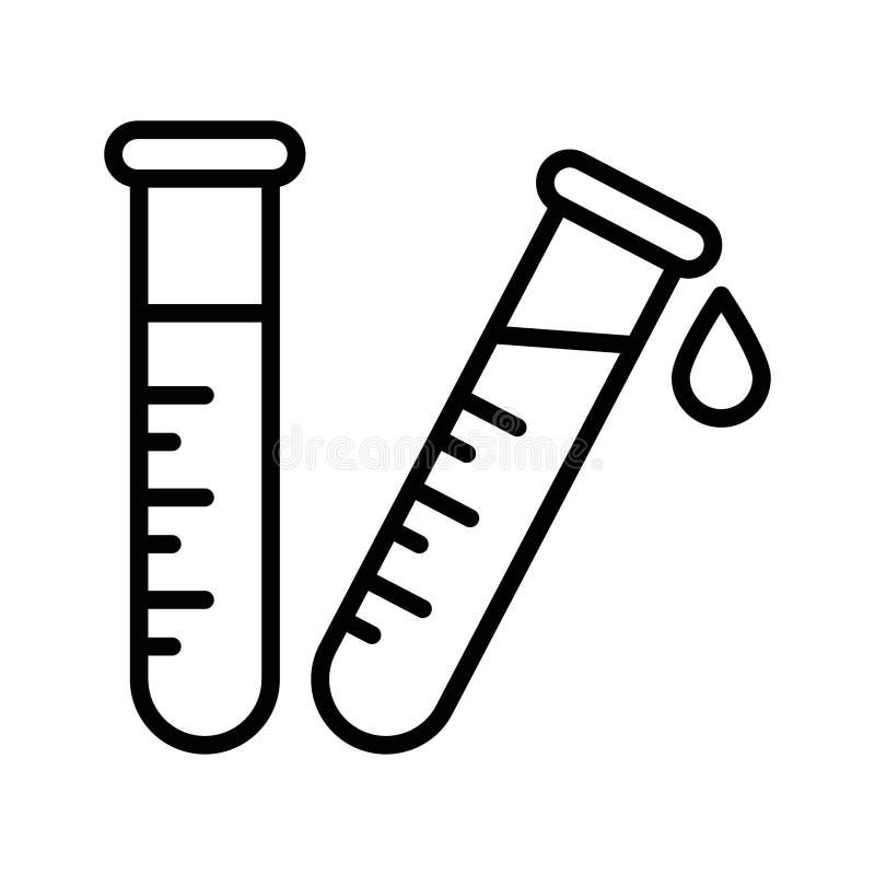 Laboratory Test Icon Linear Logo Mark in Black and White Stock Vector ...