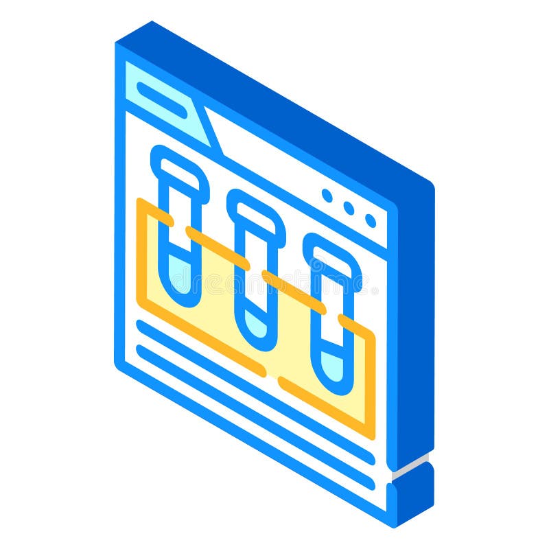 Laboratory Test Online Experiment Isometric Icon Vector Illustration ...