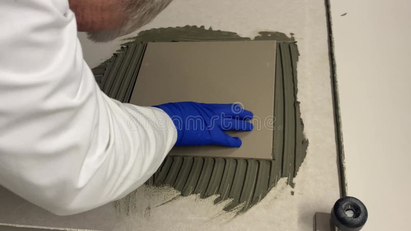 Laboratory Test for the Quality of Tile Adhesive. Stock Video - Video ...