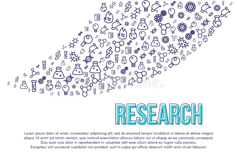 Scientific Research Banner Vector Template Stock Illustration ...