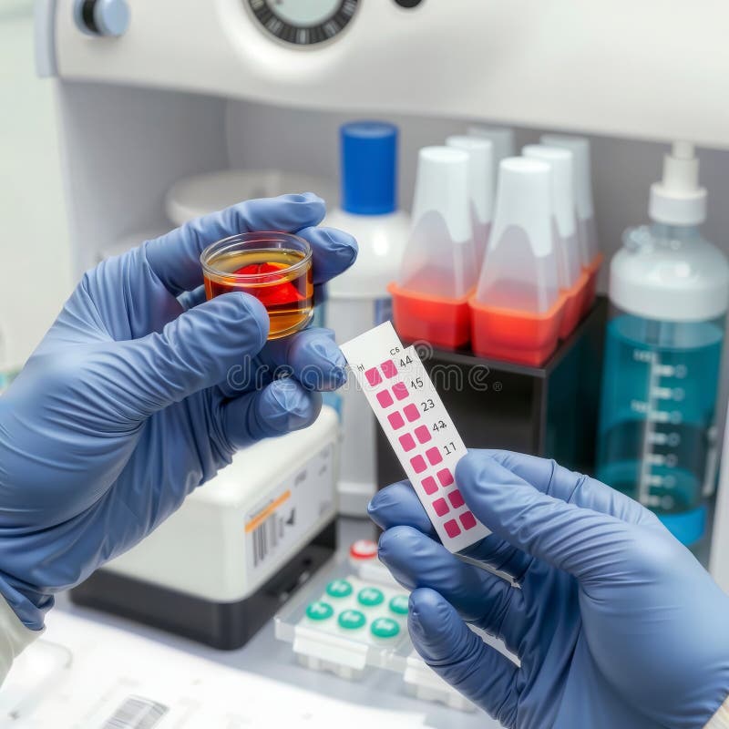 Scientist Analyzing Blood Sample in Laboratory Environment, Generative ...