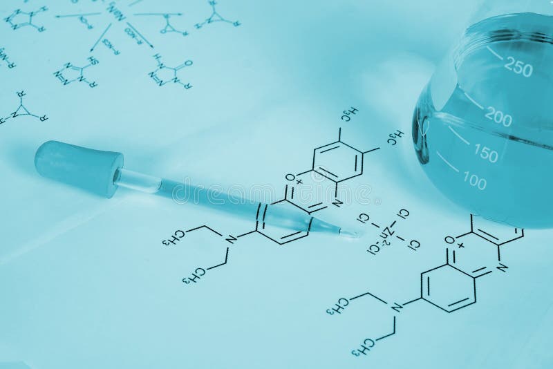 Laboratory Test Tube and Chemical Formula Background , Science Stock ...