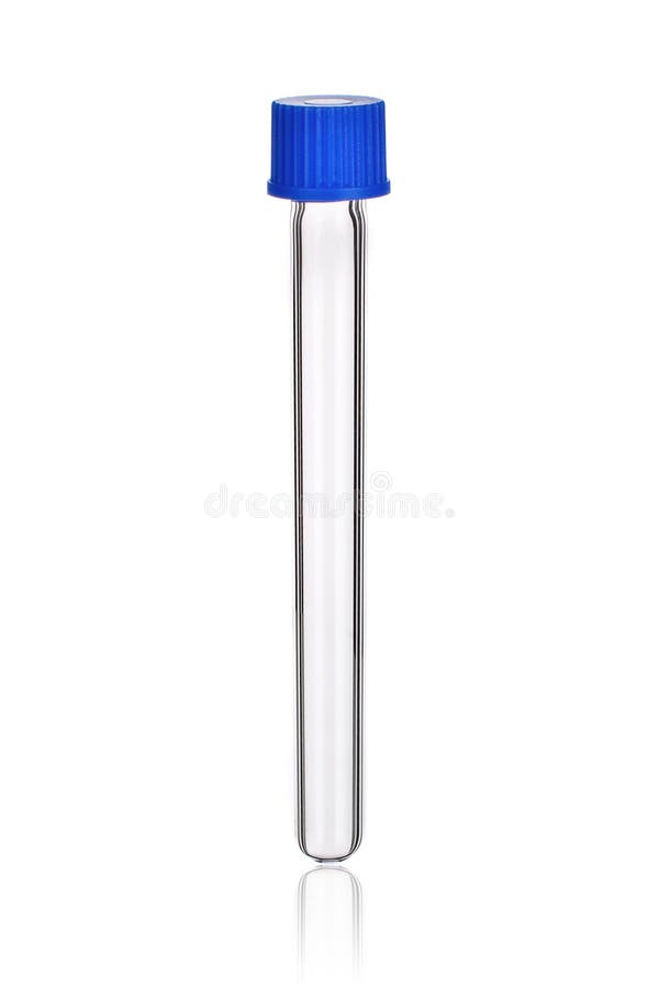 Laboratory Test-tube Isolated on White Stock Image - Image of glass ...