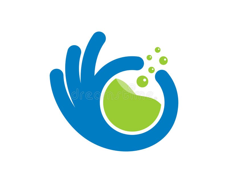 Laboratory Test Tube in the OK Gesture Hand Stock Illustration ...