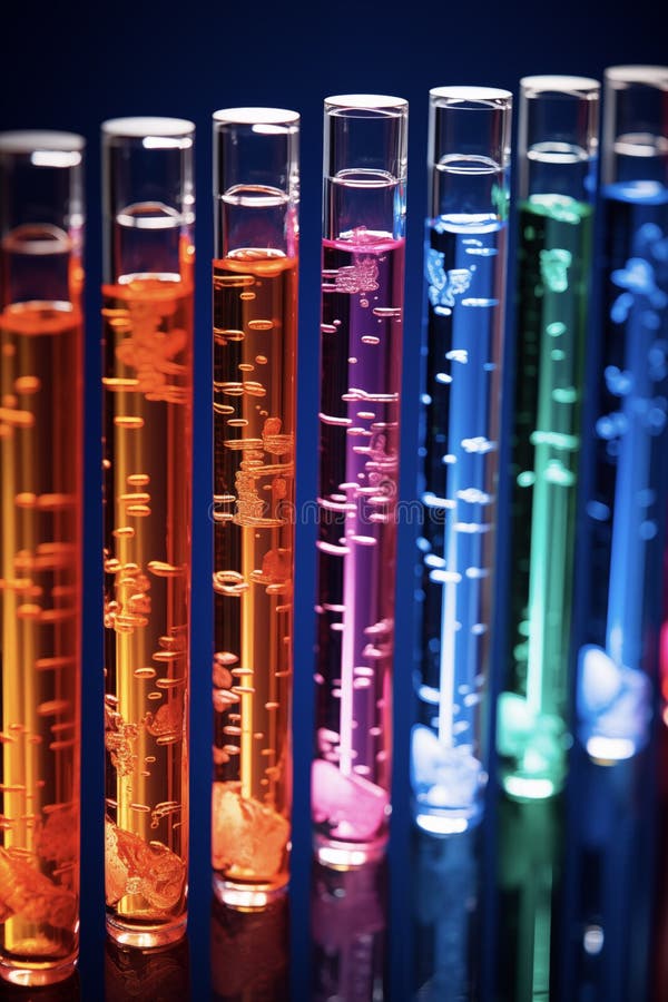 Laboratory test tubes stock illustration. Illustration of analyze ...