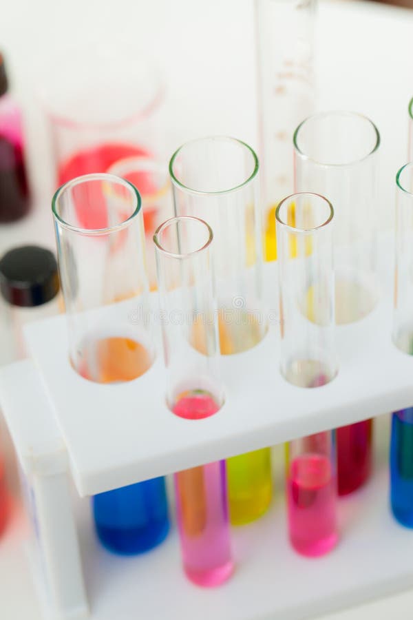 Science and Medical Research Test Tubes Stock Photo - Image of material ...