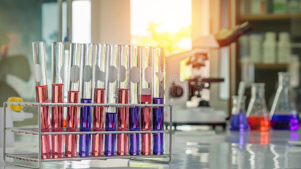 Laboratory test tubes stock photo. Image of research - 100015488