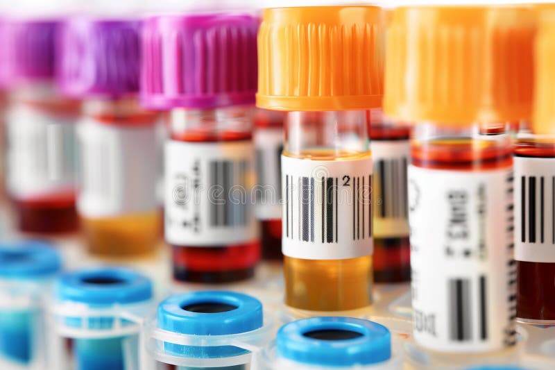 Laboratory Test Tubes Filled with Diverse Blood Samples Ready for ...