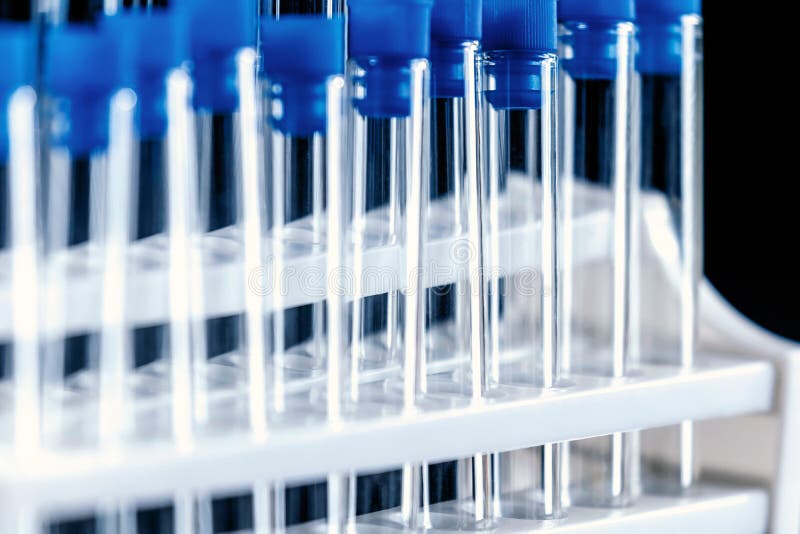 Test Tubes Close Up Arranged in Medical Laboratory. Medical Heal Stock ...